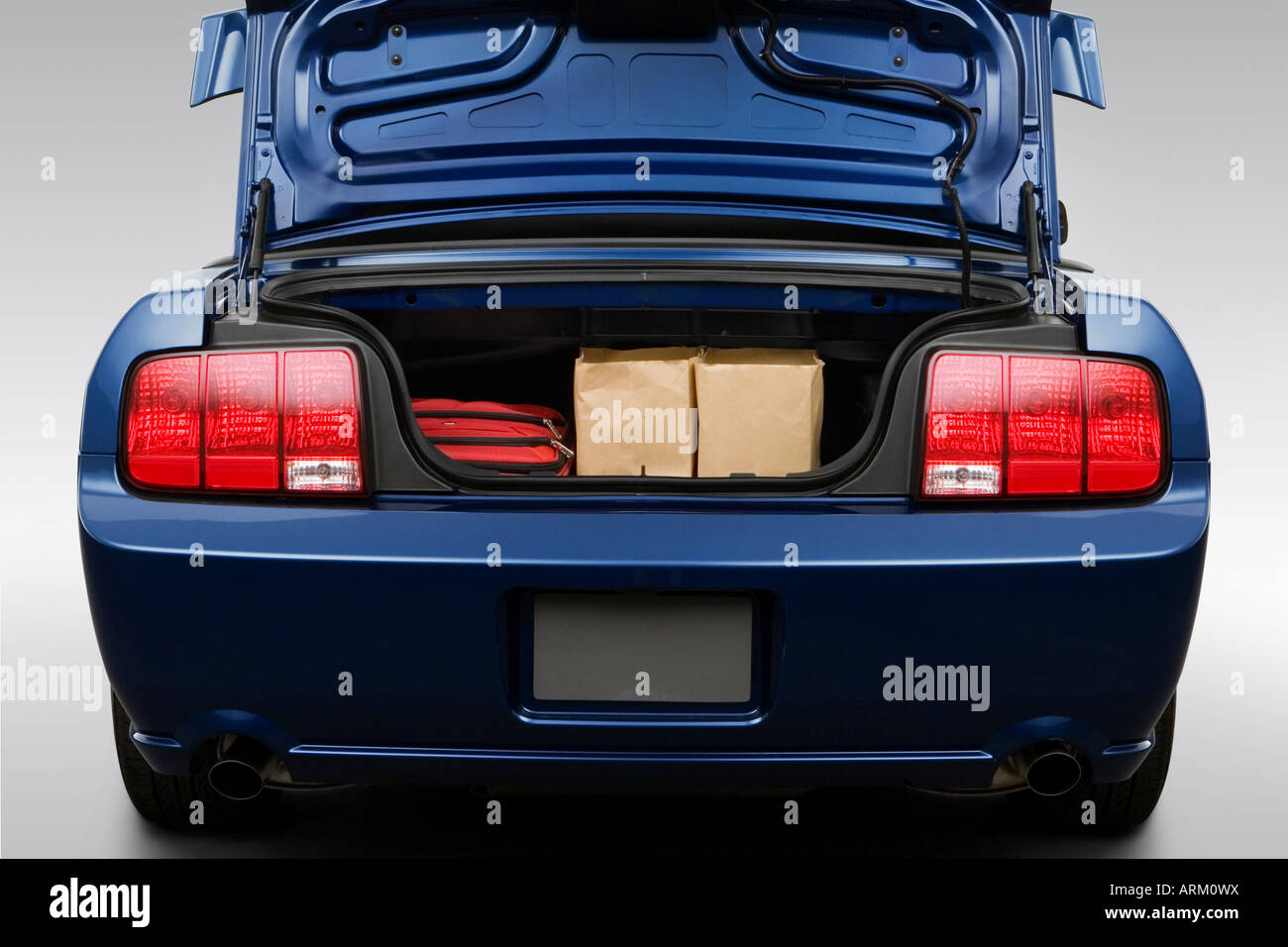 2008 Ford Mustang GT Premium in Blue - Trunk Props Stock Photo - Alamy