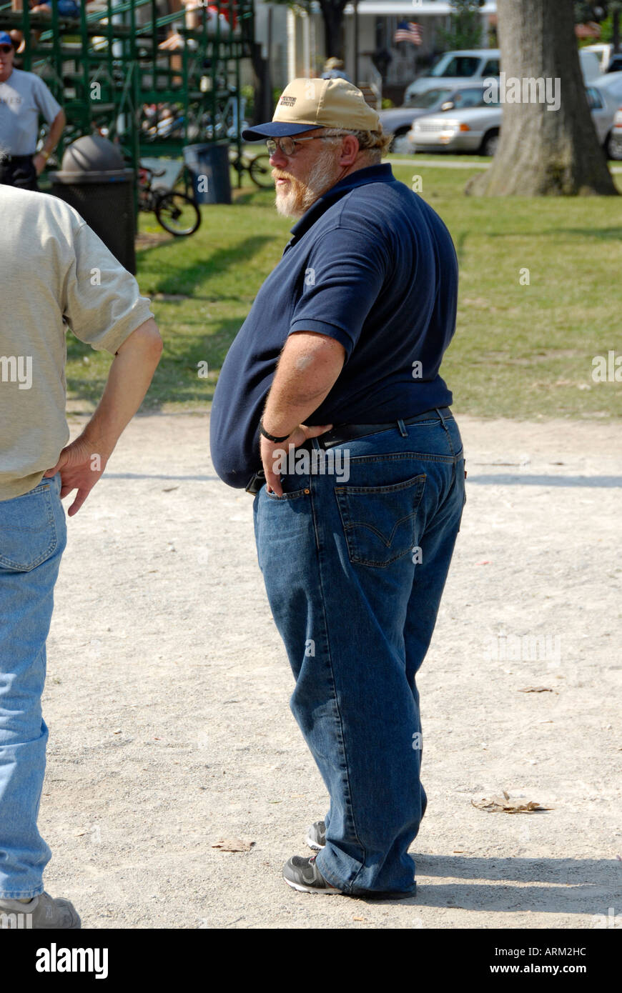 The stomach of a fat man Stock Photo - Alamy