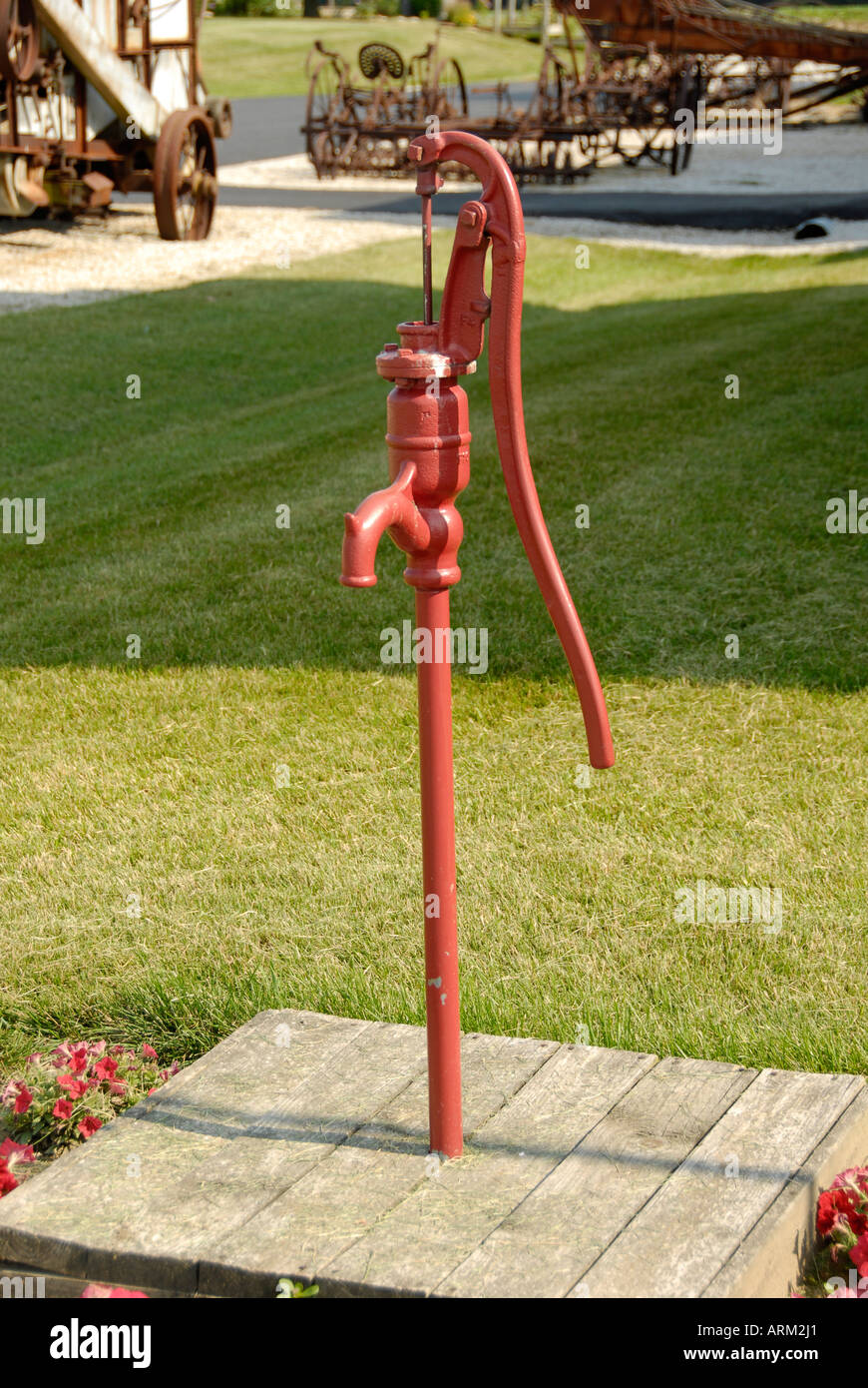 Hand water pump at the Kelley Agricultural Historical Museum located on ...