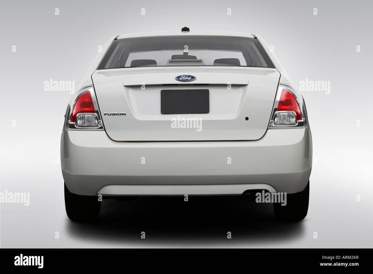 2008 Ford Fusion S in White - Low/Wide Rear Stock Photo - Alamy