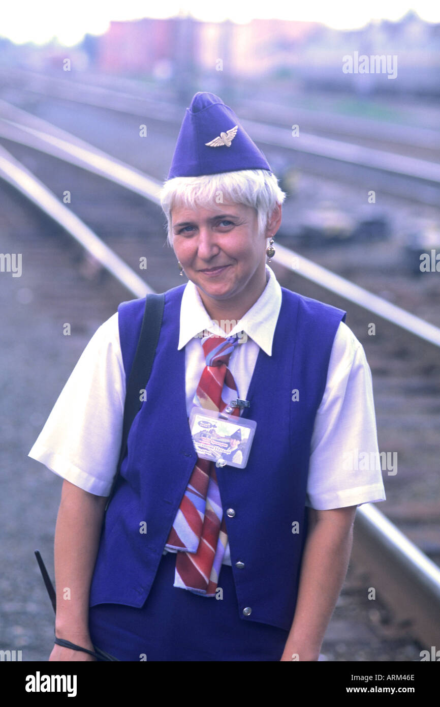 Woman Conductor on The Famous Trans Siberian Railroad from Moscow Thru ...