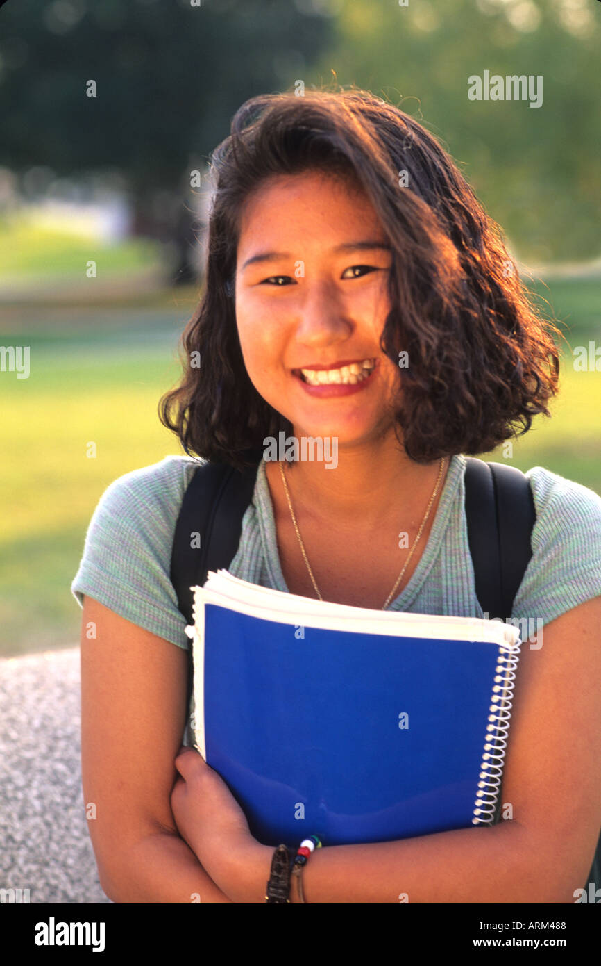 Portrait of Beautiful Korean College Student on Campus Stock Photo - Alamy