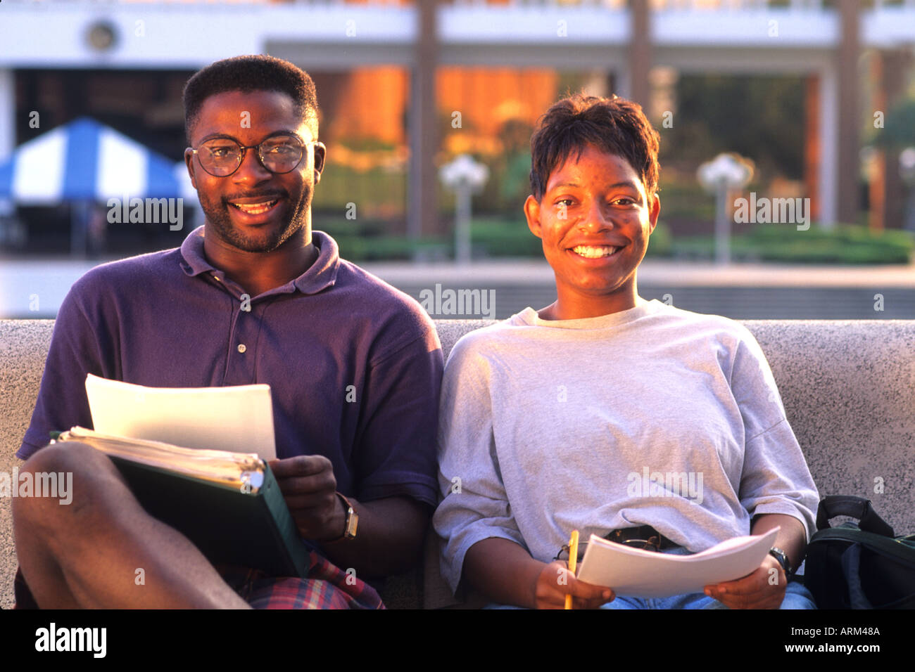 Portrait of Black College Students on Campus Stock Photo - Alamy