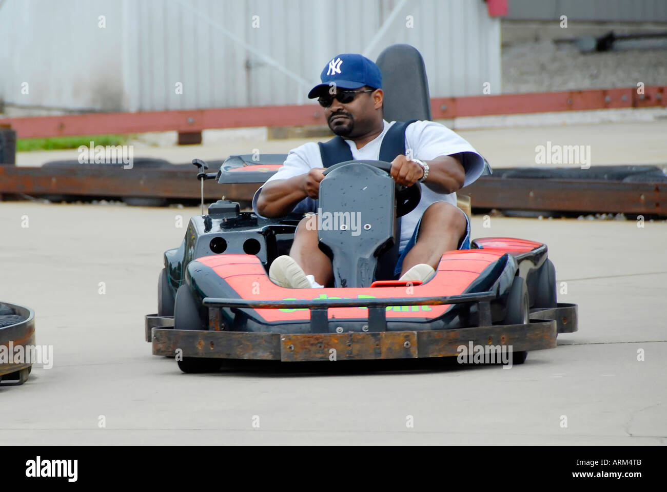 Driving mini race cars for fun at Cedar Point Amusement Park at ...