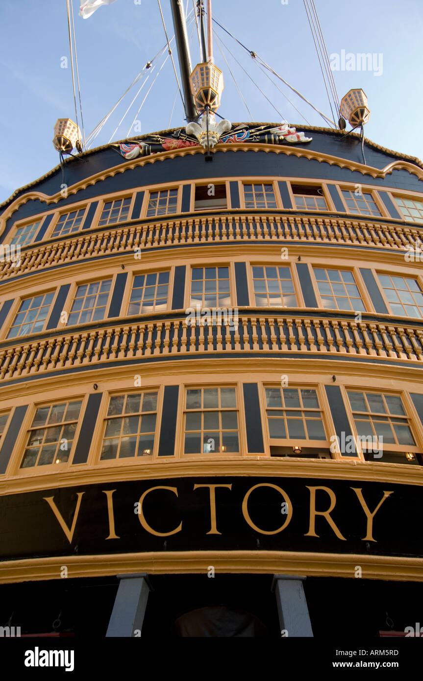 HMS Victory in Portsmouth Historic Dockyards Nelsons Flagship Stock ...