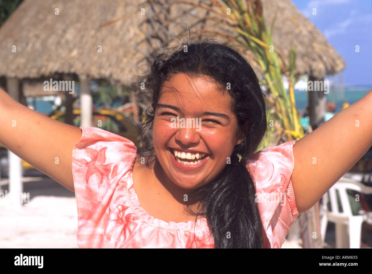 Smiling young maya woman hi-res stock photography and images - Alamy