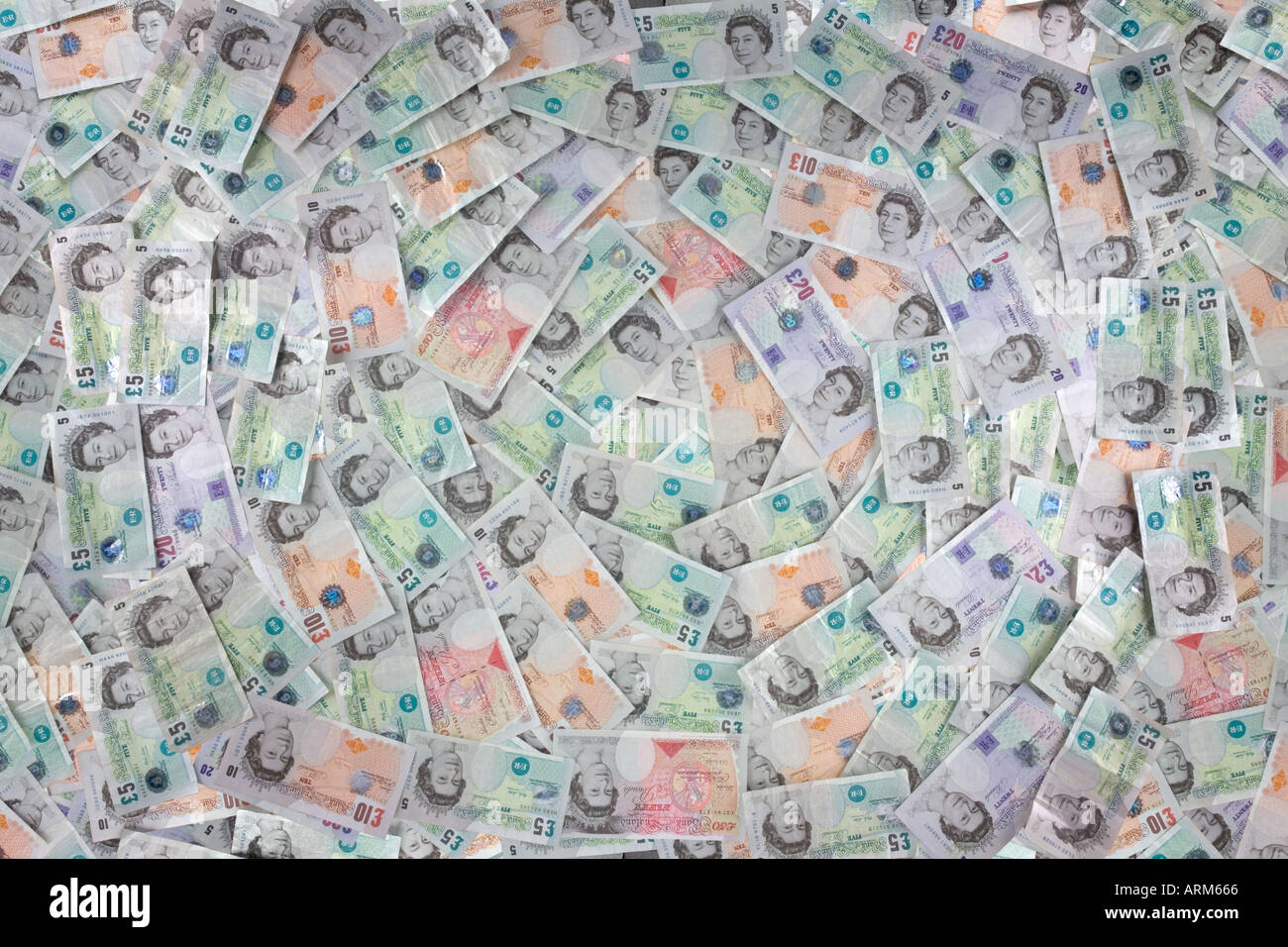 UK bank notes 5 10 20 50 Stock Photo - Alamy