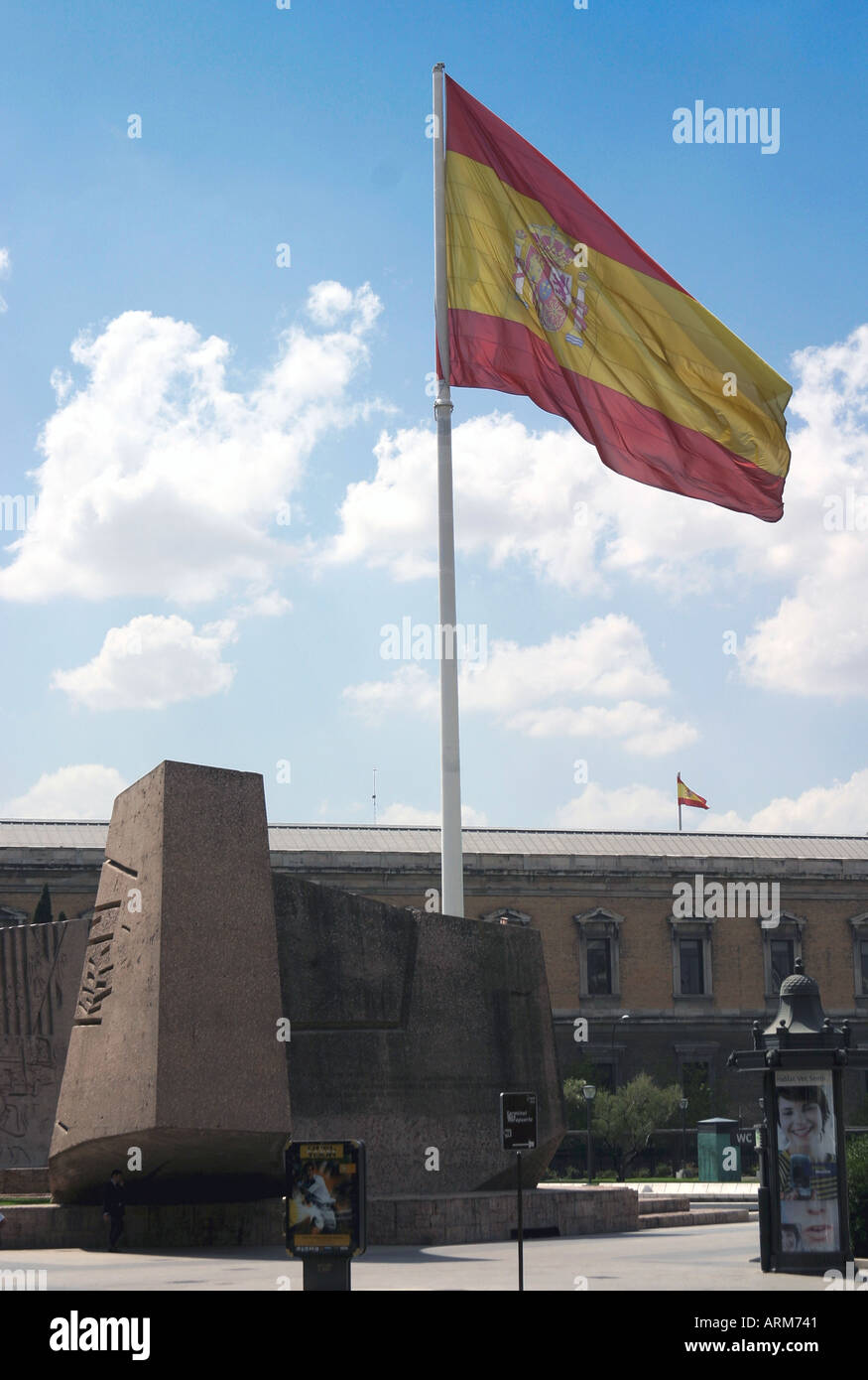 Spain Madrid Serrano Spanish Flag Stock Photo - Alamy