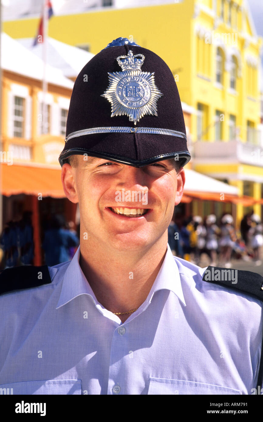 Policeman on Front Street in Hamliton Bermuda Stock Photo - Alamy