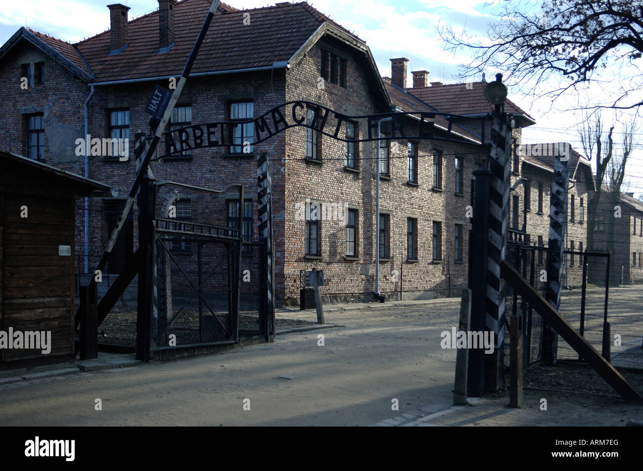 Auschwitz main gate hi-res stock photography and images - Alamy