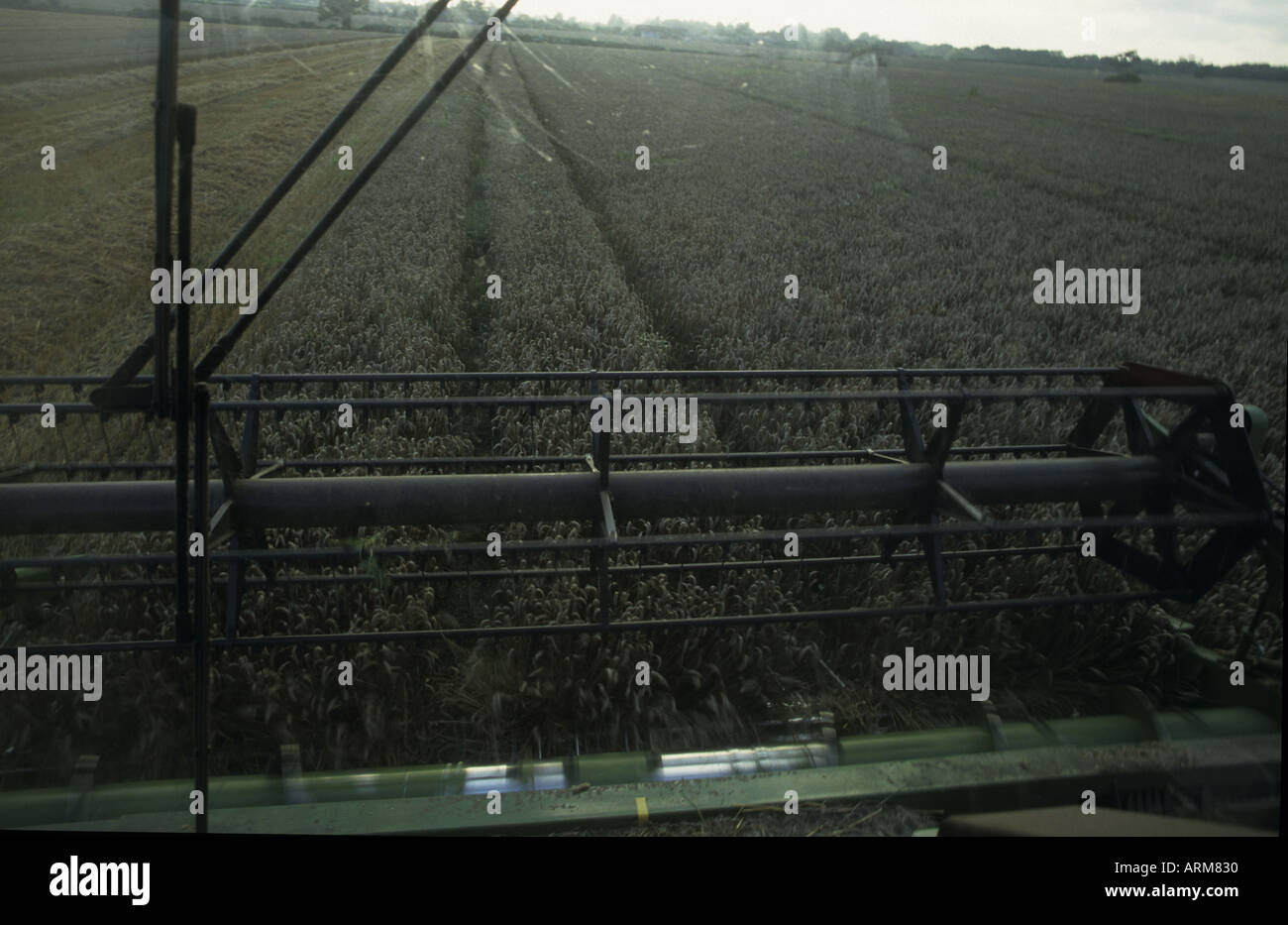 View from inside combine harvester hi-res stock photography and images ...