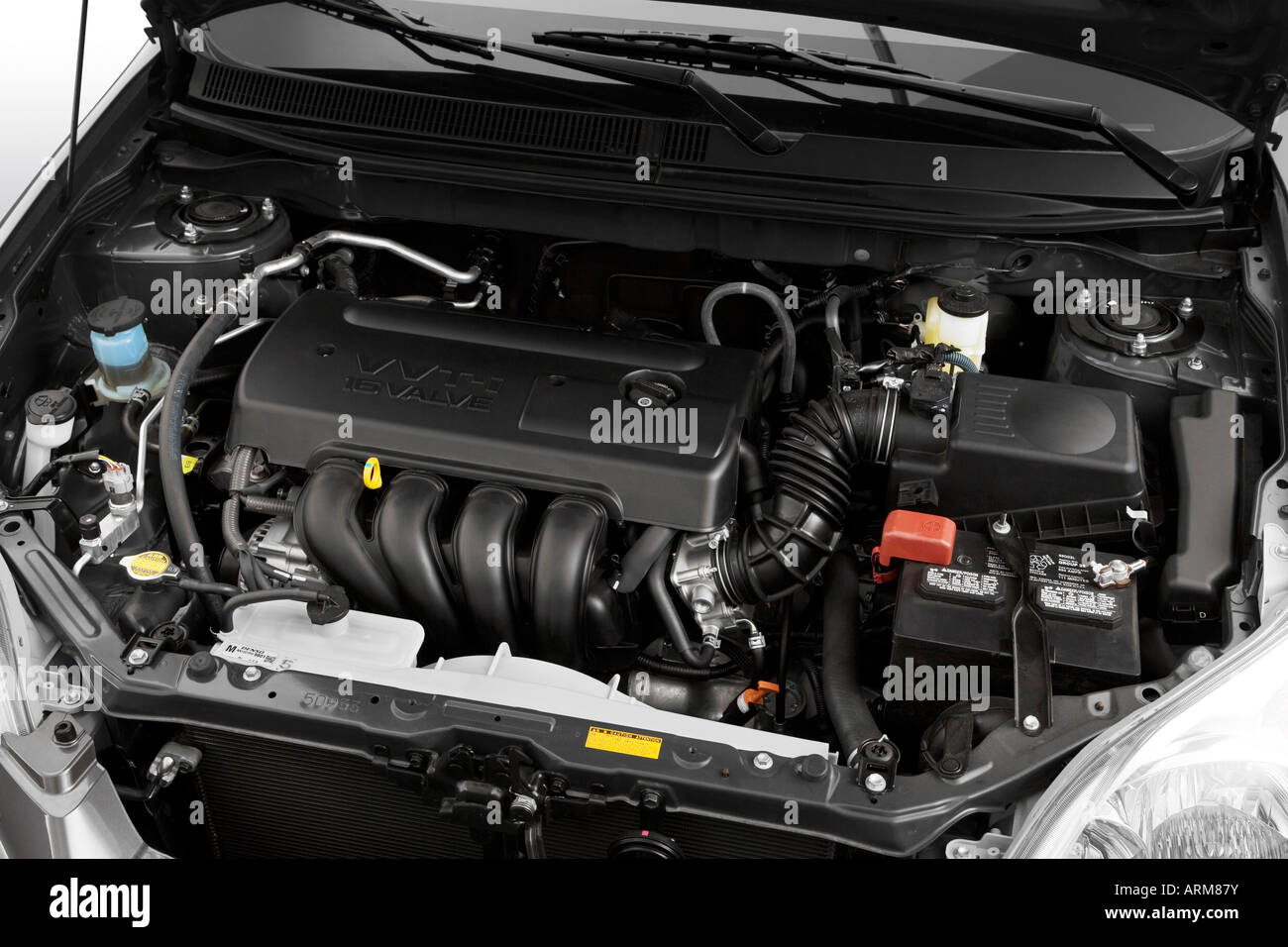 2008 Toyota Corolla Matrix in Gray - Engine Stock Photo - Alamy