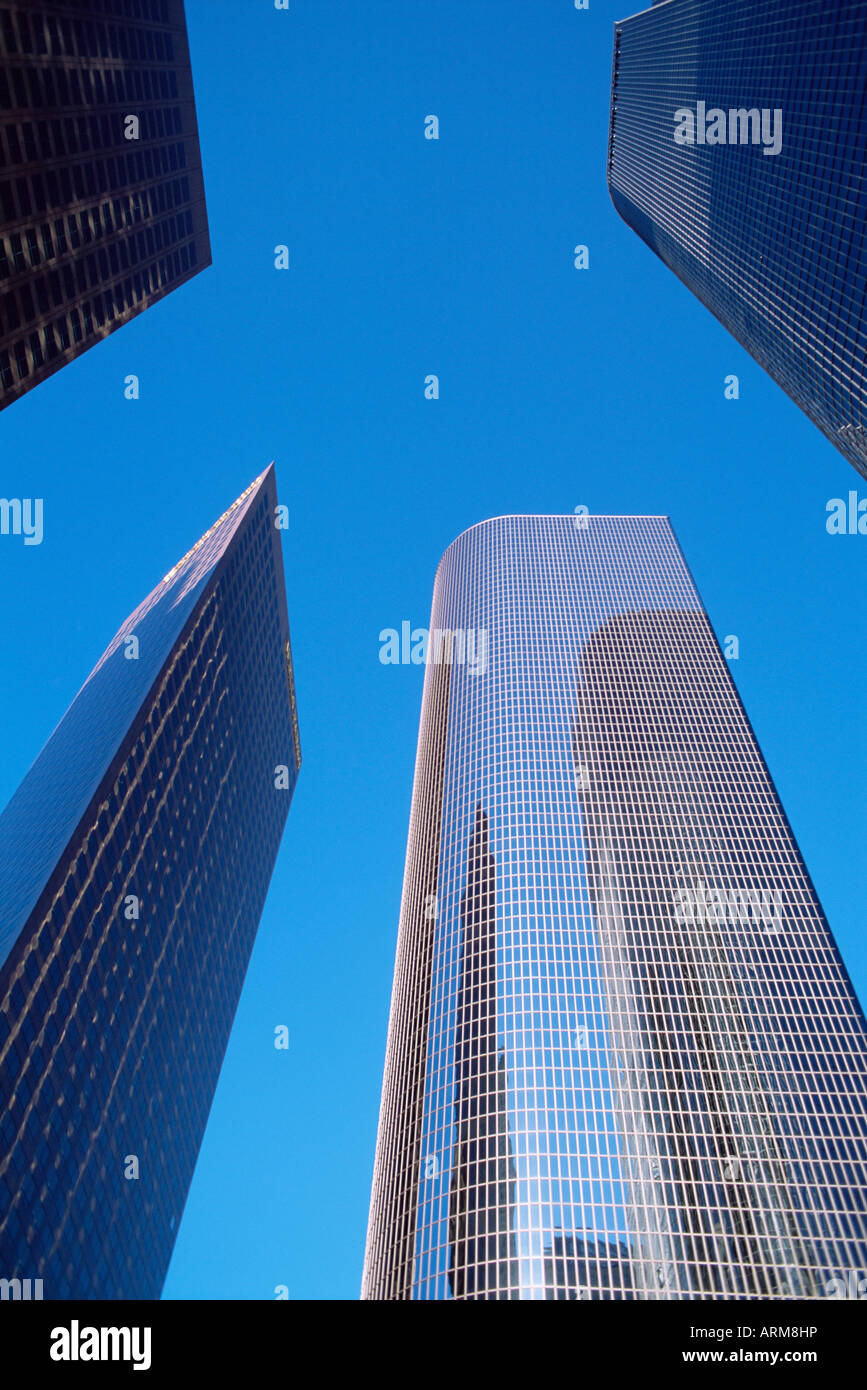 Office buildings in downtown business district, Los Angeles, California ...