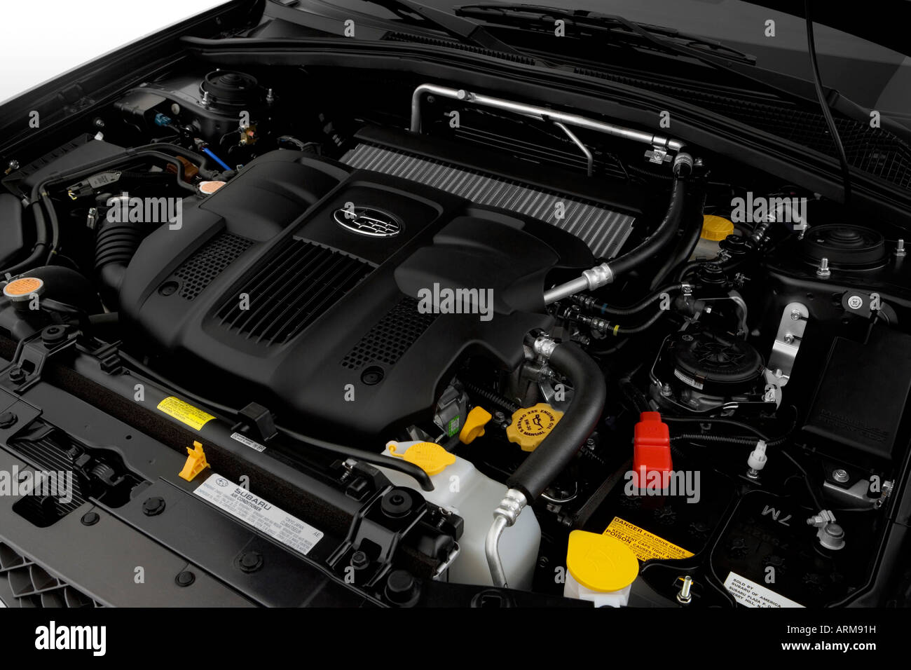 2008 Subaru Forester Sports 2.5 XT in Gray - Engine Stock Photo - Alamy