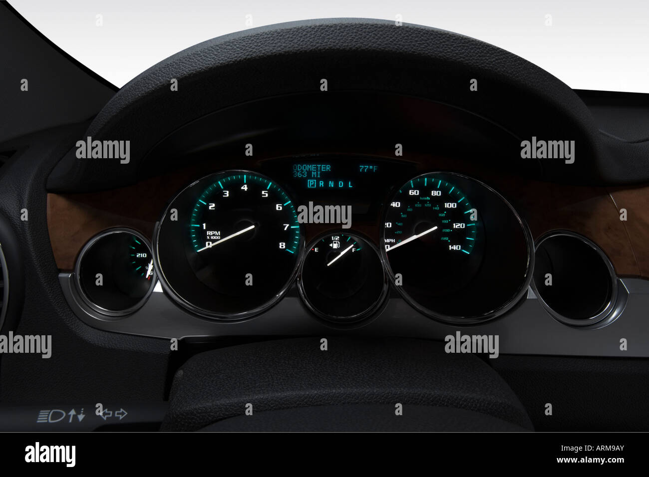 2008 Buick Enclave CX in Blue - Speedometer/tachometer Stock Photo - Alamy