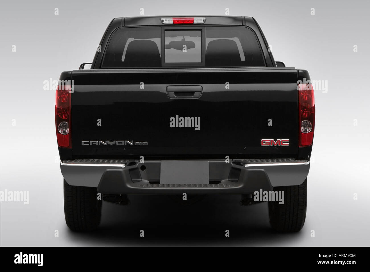 2008 GMC Canyon SL in Black - Low/Wide Rear Stock Photo - Alamy