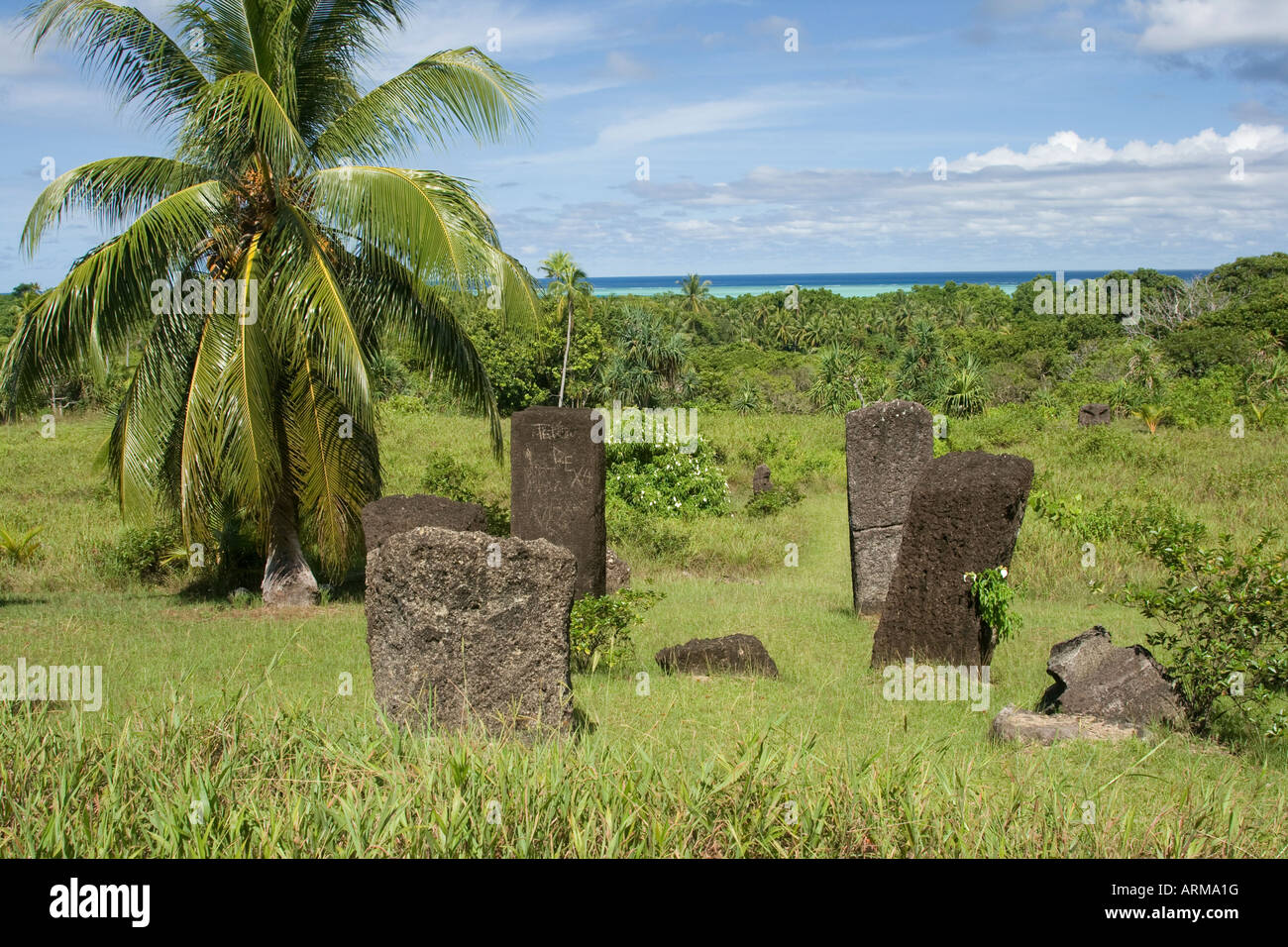 Ancient Stones Badrulchau Palau Island Stock Photo - Alamy