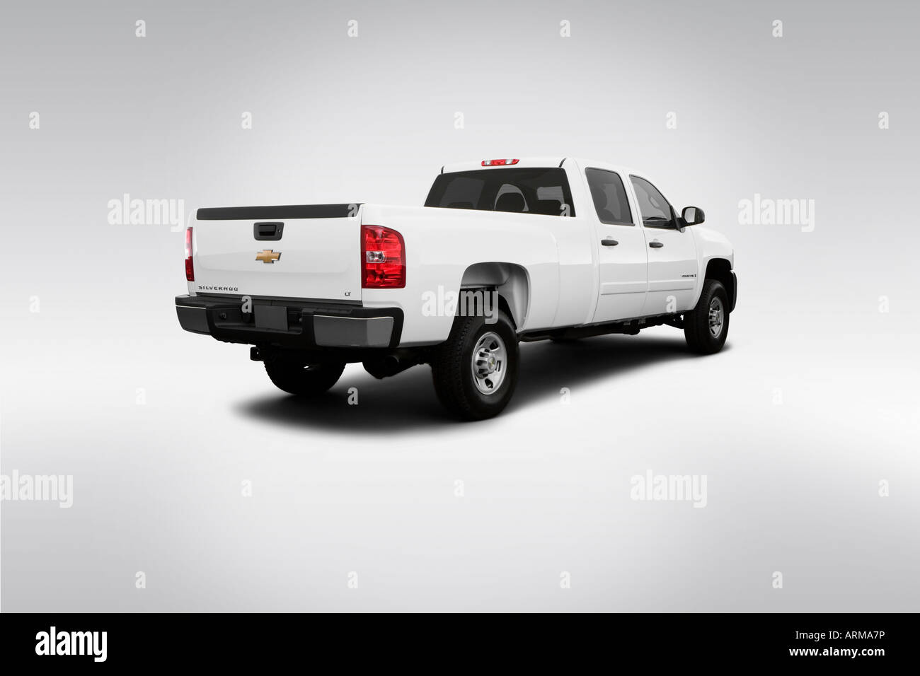 2008 Chevrolet Silverado 3500 LT in White - Rear angle view Stock Photo ...