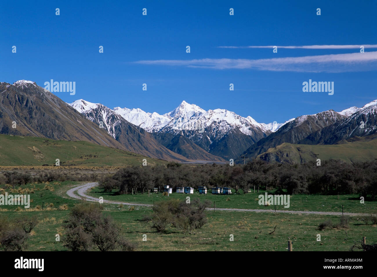Two Thumbs Range, Rangitata Valley, South Island, New Zealand, Pacific ...