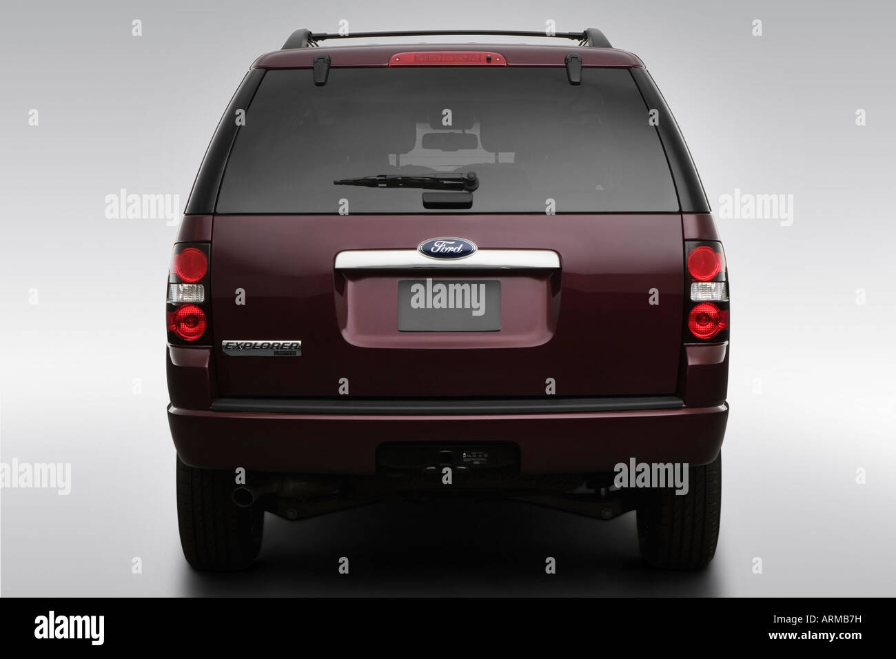 2008 Ford Explorer Limited in Red - Low/Wide Rear Stock Photo - Alamy