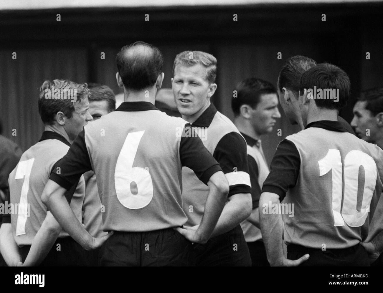 football, friendly game, 1966, Stadium an der Hafenstrasse in Essen ...