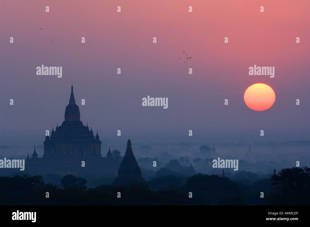 Sunrise, Bagan (Pagan), Myanmar (Burma), Asia Stock Photo - Alamy