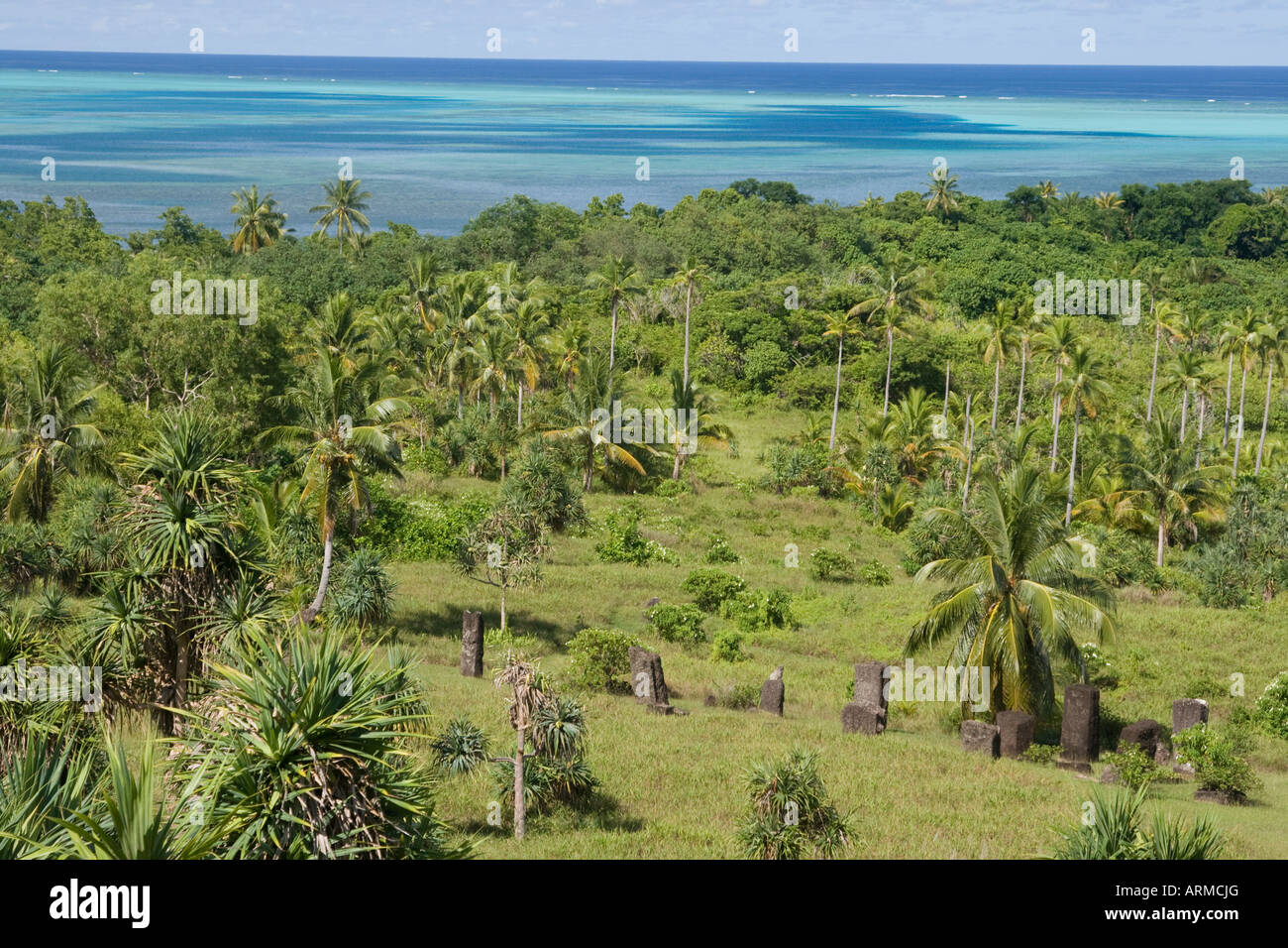 Ancient Stones Badrulchau Palau Island Stock Photo - Alamy