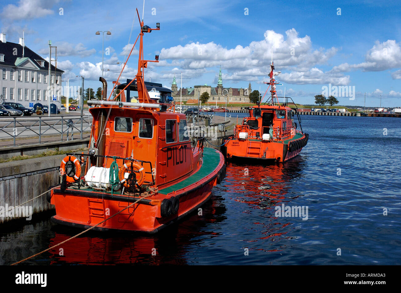 Pilot boats berthed in harbour Stock Photo - Alamy