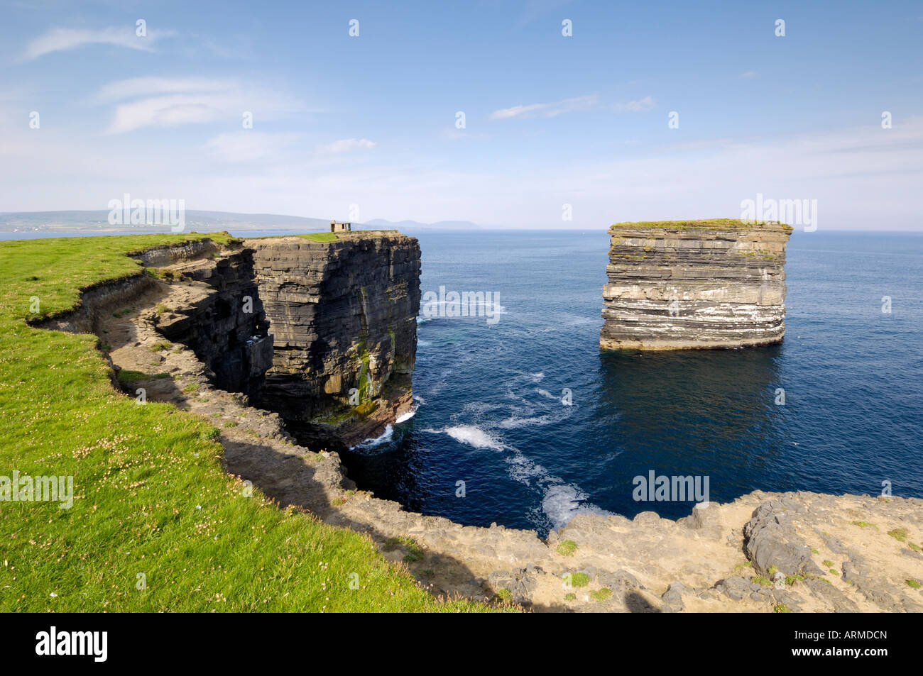 Sea Stack at Downpatrick Head, near Ballycastle, County Mayo, Connacht ...