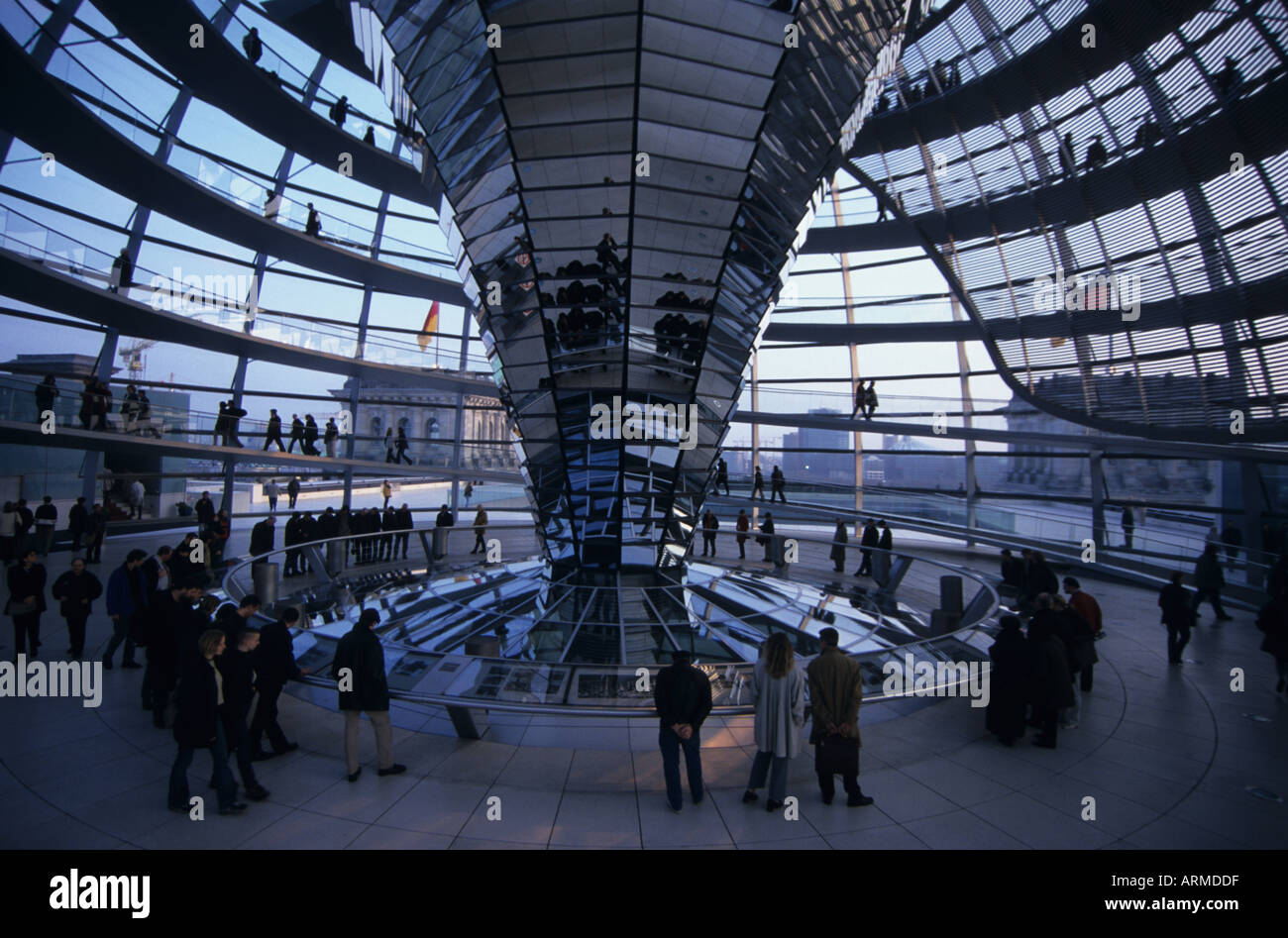 Tourists visit cupola of German Reichstag Berlin Stock Photo - Alamy
