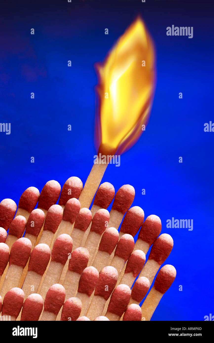 Match on fire Stock Photo - Alamy