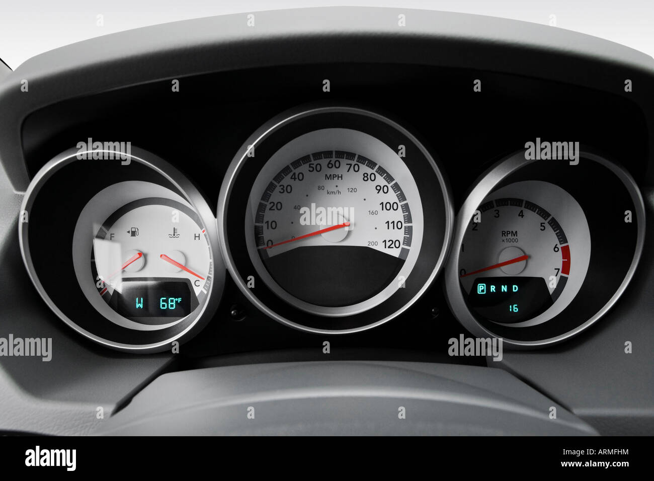 2008 Dodge Grand Caravan SXT in Red - Speedometer/tachometer Stock ...