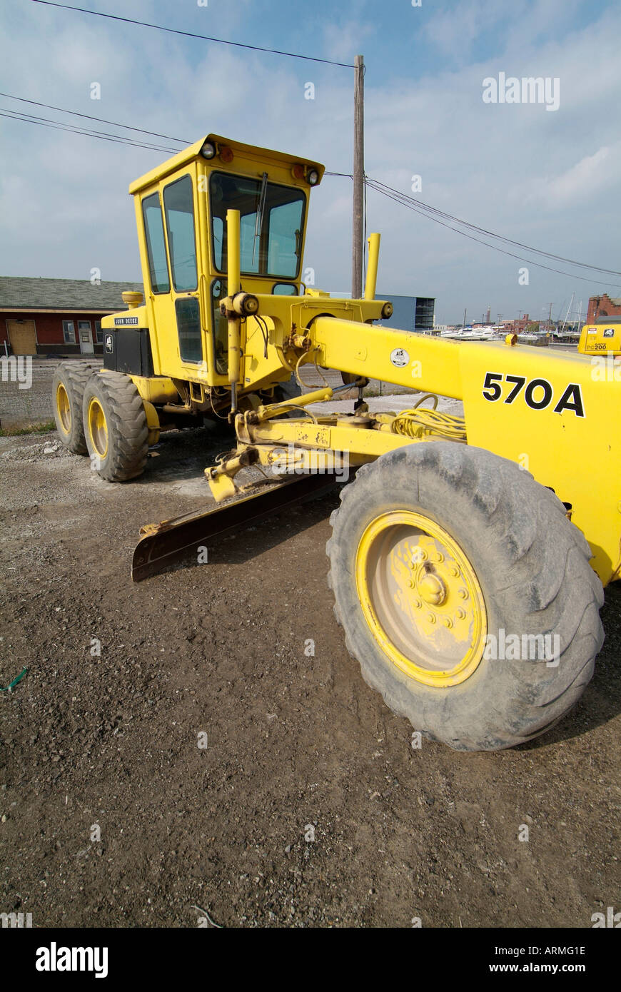 Heavy industrial road machinery used to build and repair streets roads ...