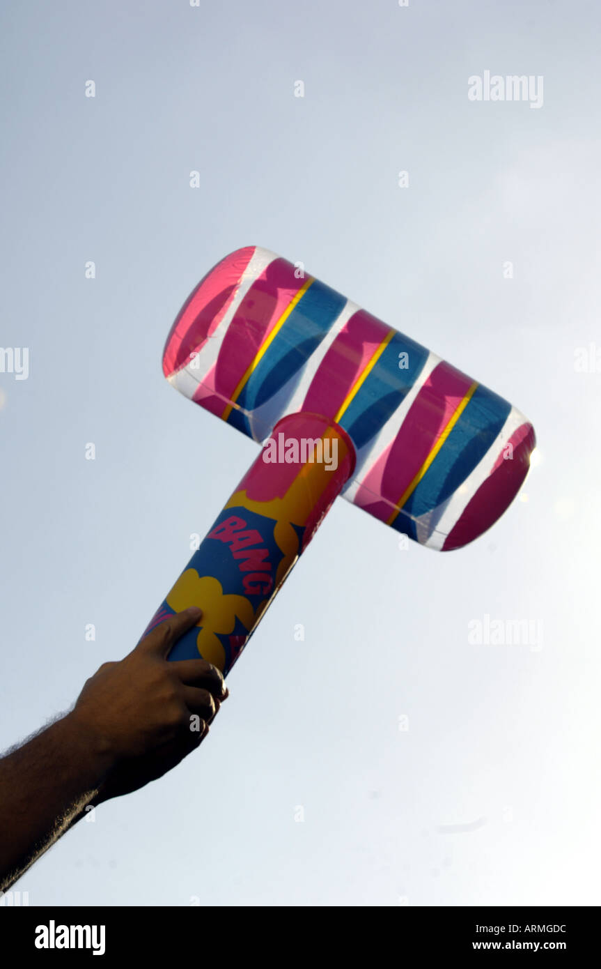 Hand Holding Inflatable Hammer High Resolution Stock Photography and ...