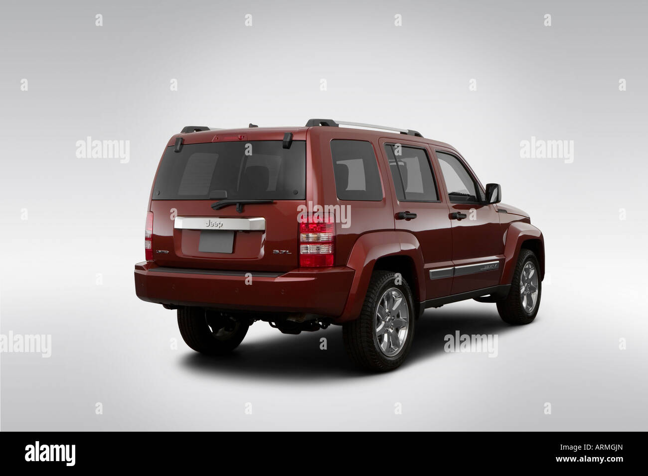 2008 Jeep Liberty Limited in Red - Rear angle view Stock Photo - Alamy