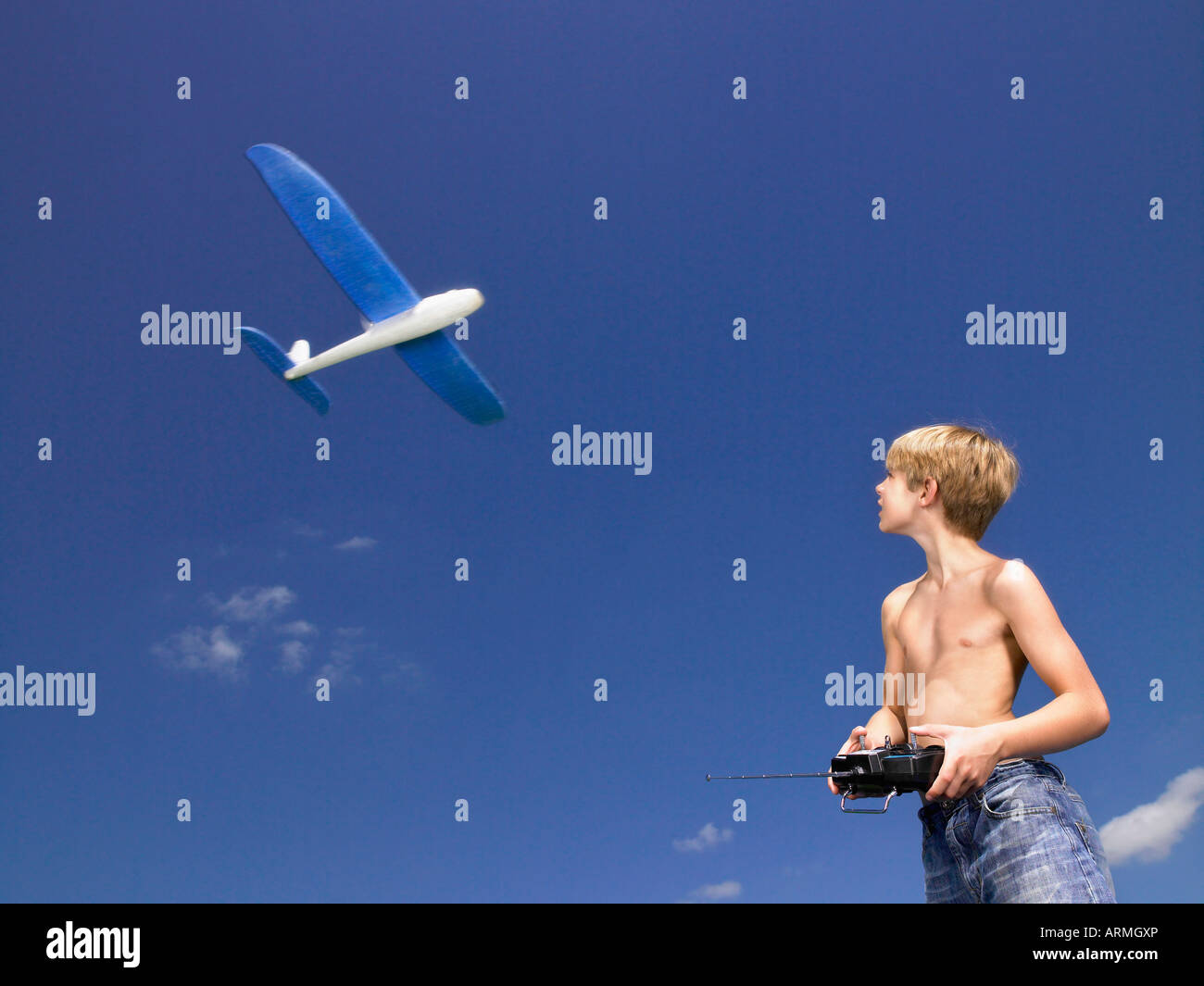 Young boy with remote-control Stock Photo - Alamy