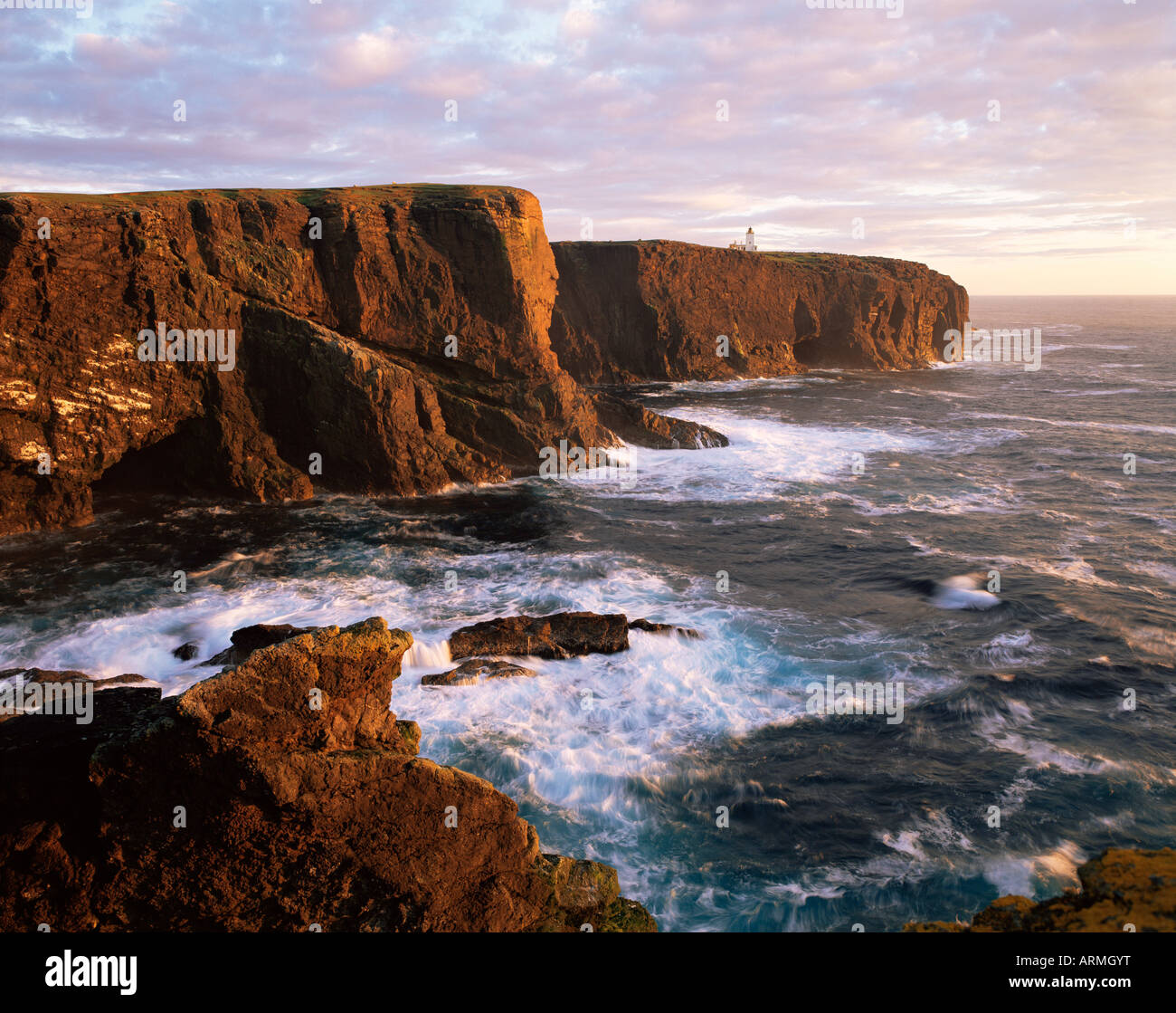 Eshaness Cliffs and lighthouse, Shetland Islands, Scotland, United ...