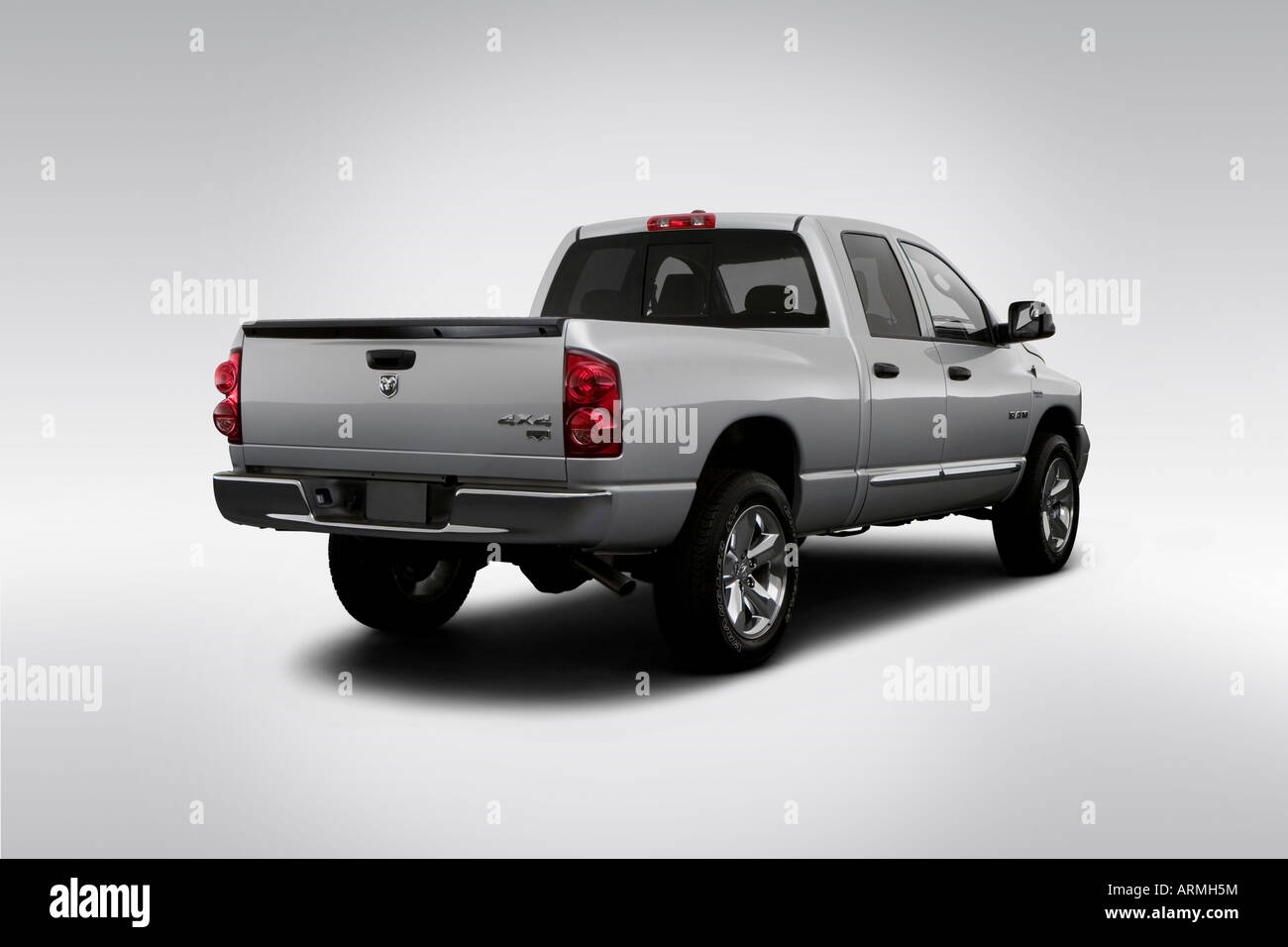 2008 Dodge Ram 1500 Laramie in Silver - Rear angle view Stock Photo - Alamy