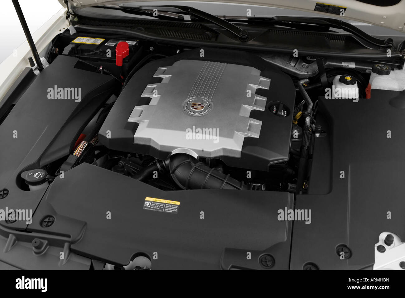 2008 Cadillac STS Luxury in White - Engine Stock Photo - Alamy