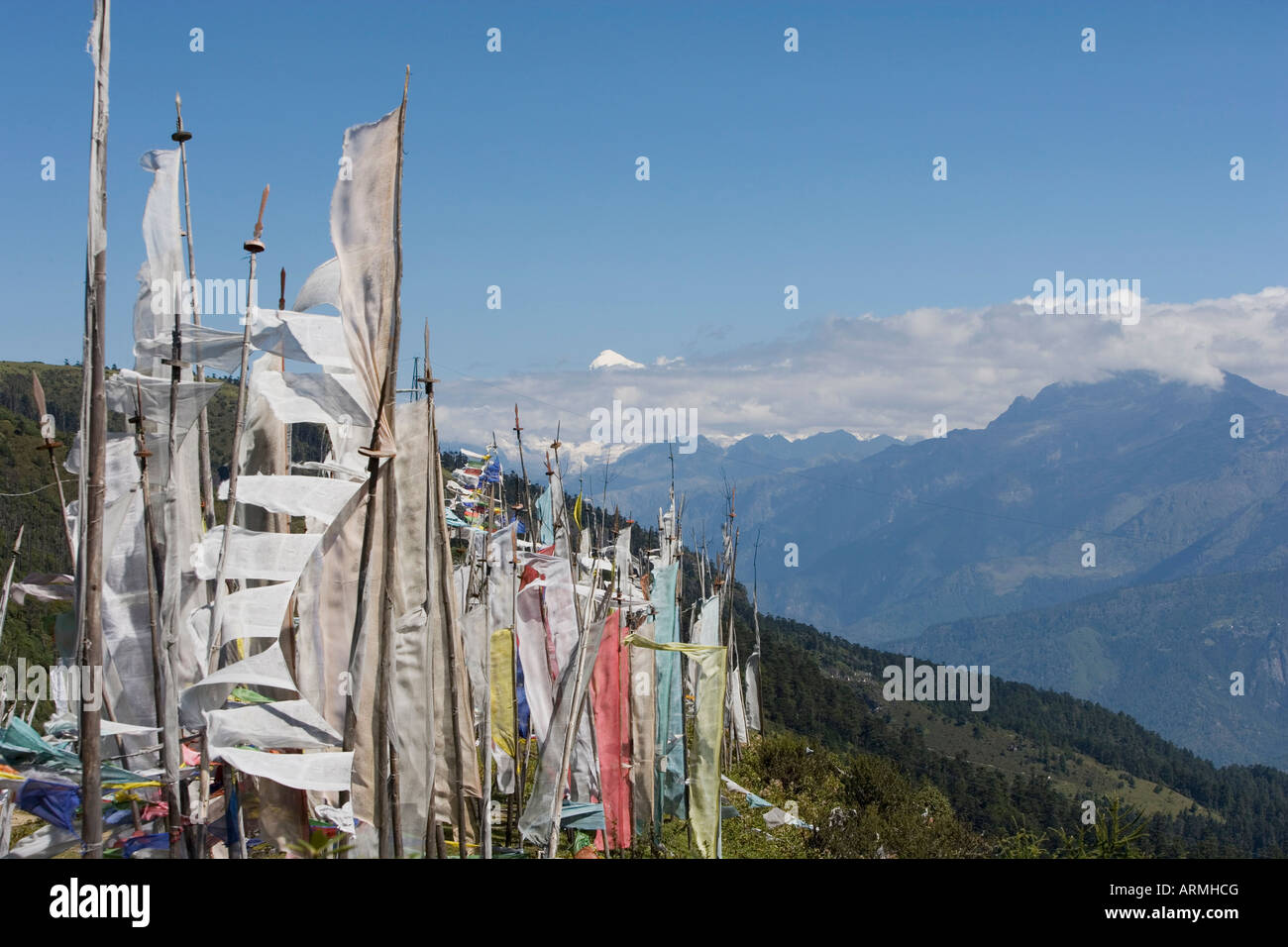 View from Cheli La Pass of Bhutan's most sacred mountain, Mount ...