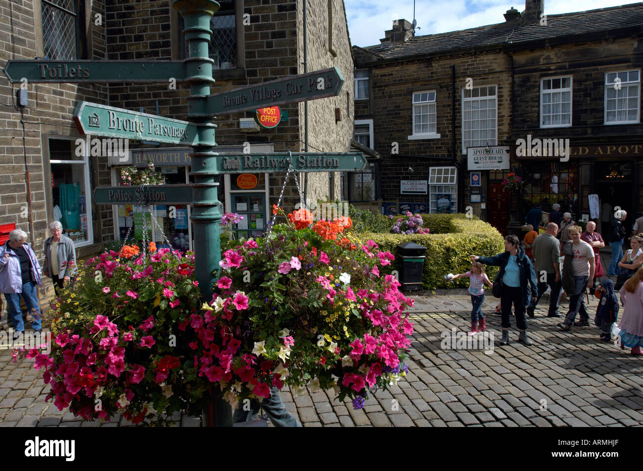 The historic town of Haworth West Yorkshire, famous for the Bronte ...