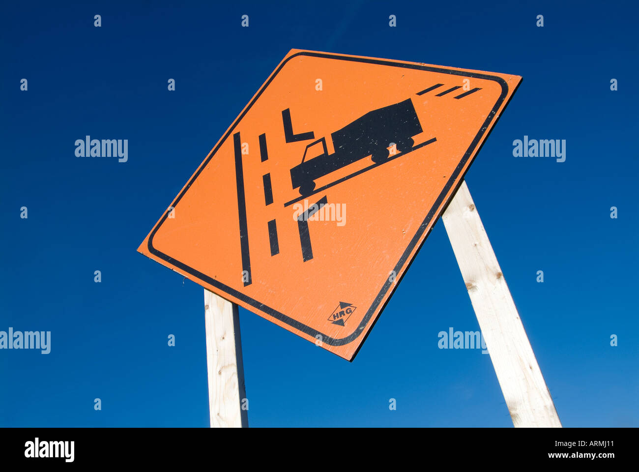 Traffic signs warning motorist that they are entering a road ...