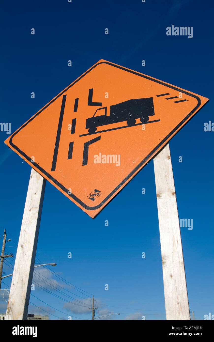 Traffic signs warning motorist that they are entering a road ...