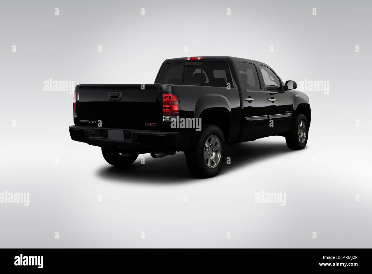 2008 GMC Sierra 1500 Denali in Black - Rear angle view Stock Photo - Alamy