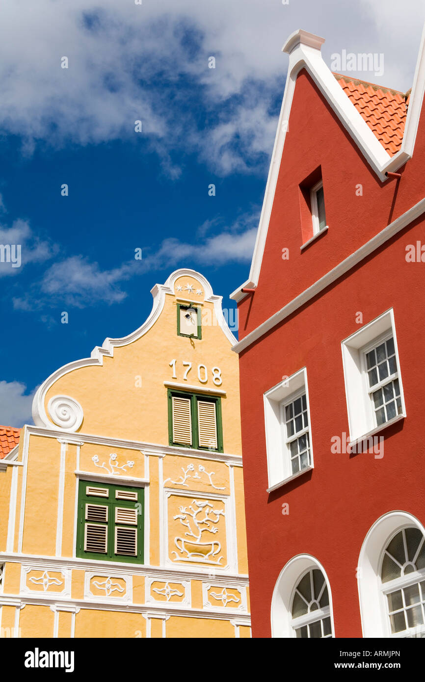 Penha Building painted yellow, Breedestraat, Punda District, Willemstad ...