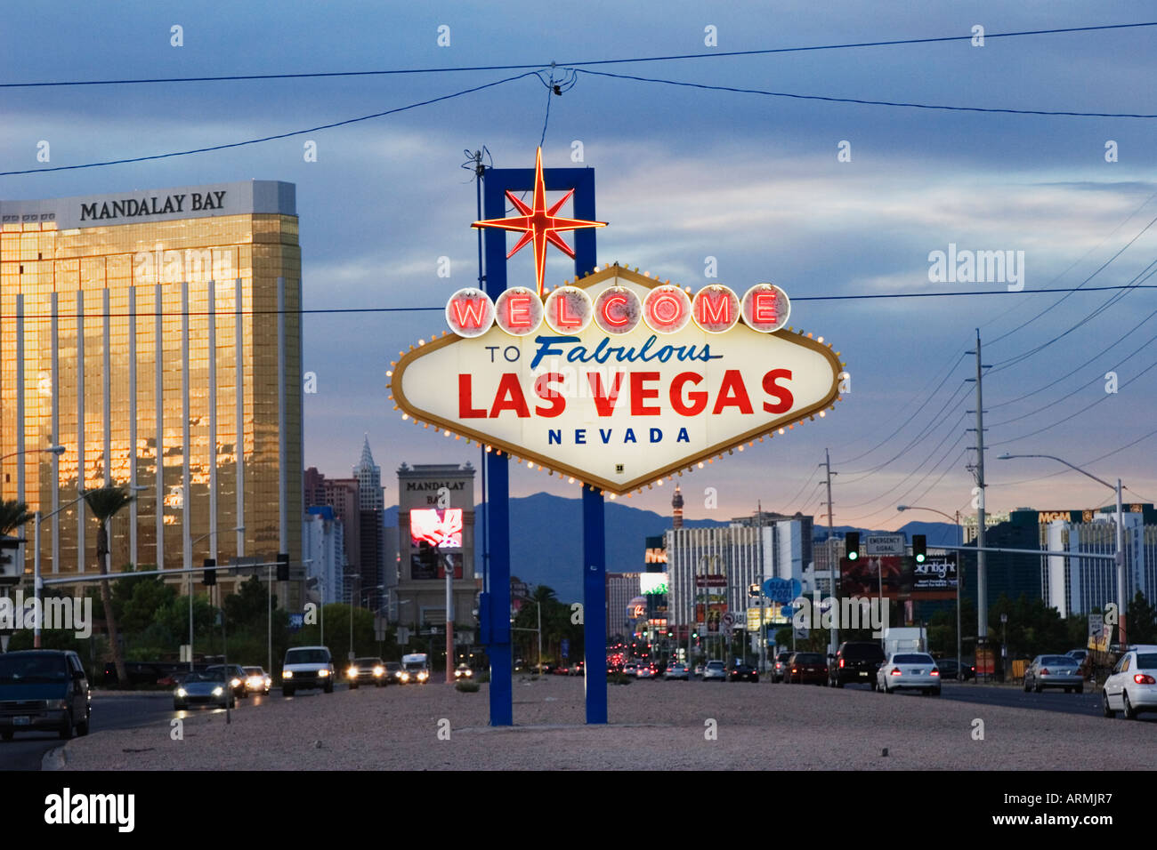 Welcome to Fabulous Las Vegas neon sign on the Las Vegas Strip Nevada ...