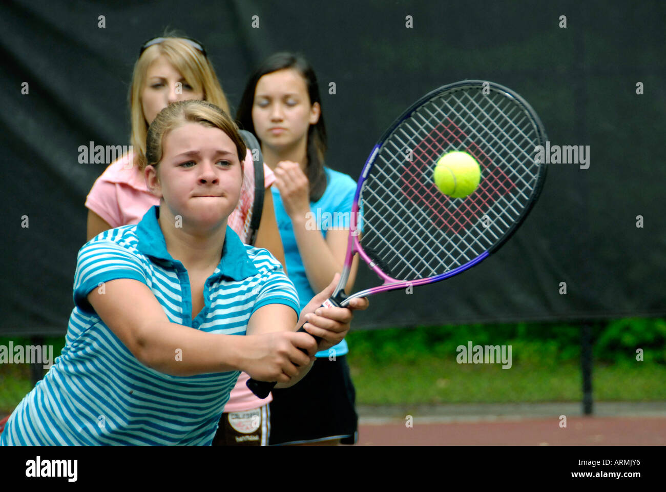 High school girl tennis player hi-res stock photography and images - Alamy
