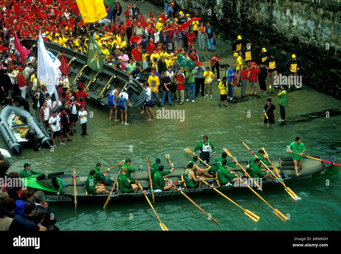 Rowing competition "La Concha" in San Sebastian, Spain Stock Photo - Alamy