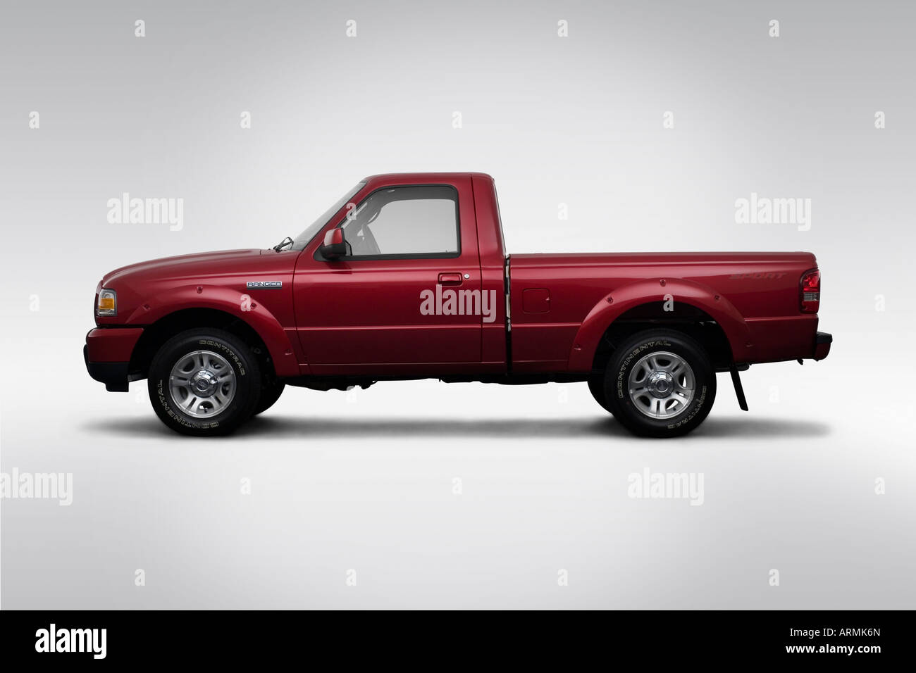 2008 Ford Ranger Sport in Red - Drivers Side Profile Stock Photo - Alamy