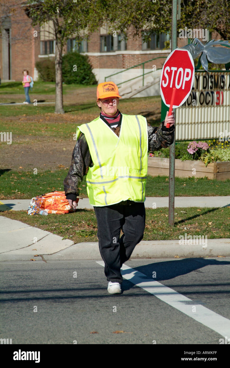 Female school crossing guard hi-res stock photography and images - Alamy
